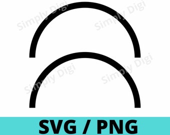 Arch Arched Curved Lines Line Round Thin Rainbow Pattern SVG | Etsy