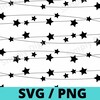 Paws SVG PNG Moon Star Stars Clipart Clip Art Print Vector Pattern Pet ...