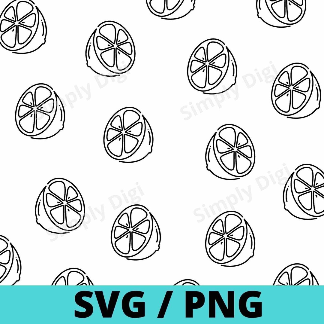 Lemon Svg Orange Svg Lemon Png Fruit Svg Tropical Svg Food Svg Pattern ...