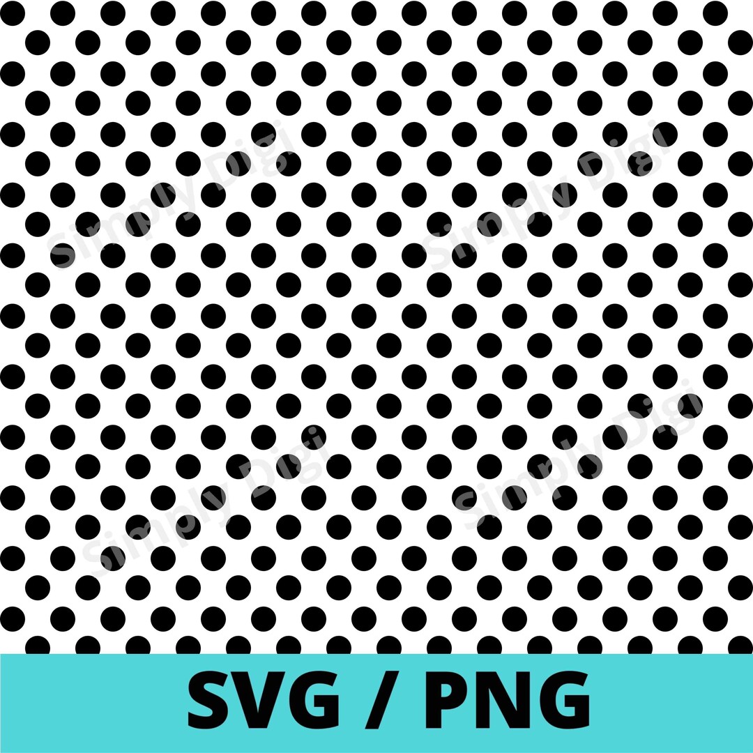 Polkadot Circle Dot Spot Seamless Abstract Pattern SVG PNG Instant ...