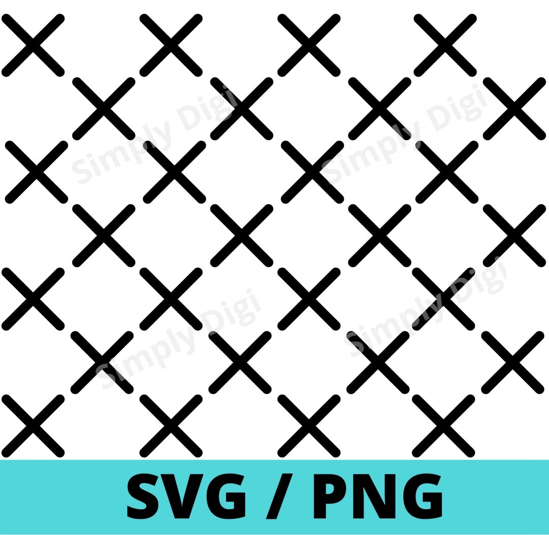 Cross Exes X Chains Print Pattern SVG PNG Instant Digital Background ...