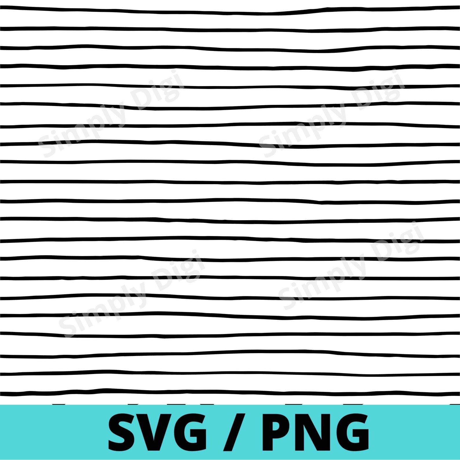 Lines Line Stripe Thin Horizontal Note Pattern SVG PNG Instant - Etsy