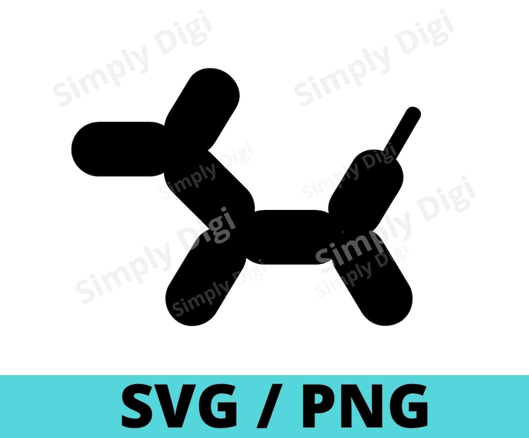 Balloon Dog Shape Cartoon Cut File Dogs Cartoon Balloons Birthday Party ...