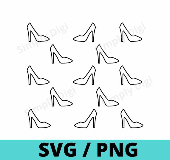 Shoe Heels Fancy Dress High Heel Fashion Stiletto Pattern SVG | Etsy