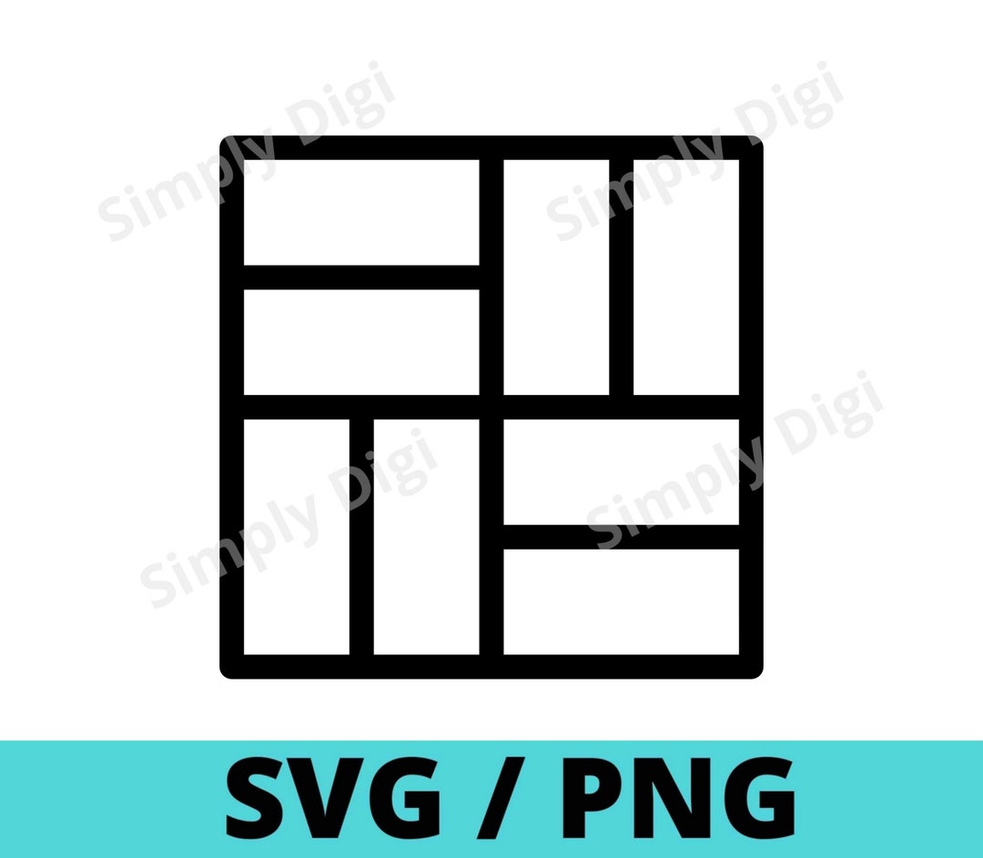 Box Thick Lines Grid Tetris Horizontal Block Round Square Chevron ...