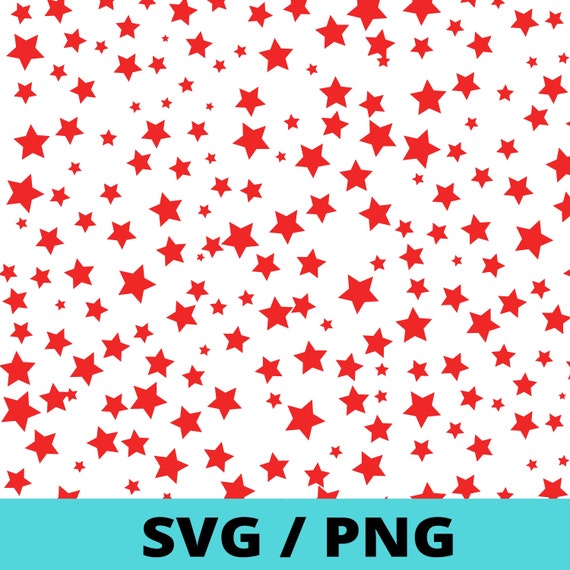 Starry Sky Red Stars Pattern SVG PNG Instant Digital - Etsy