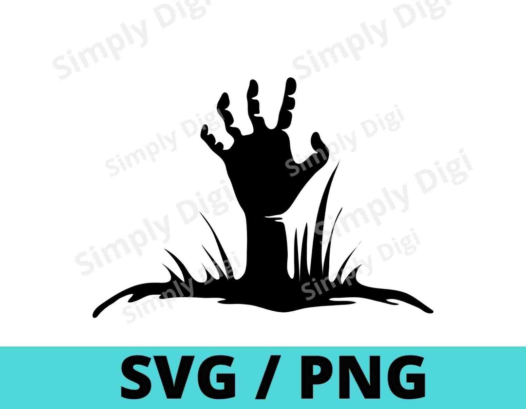 Zombie Hand SVG PNG Halloween Graveyard Spooky Vector Shapes Shape Clip ...