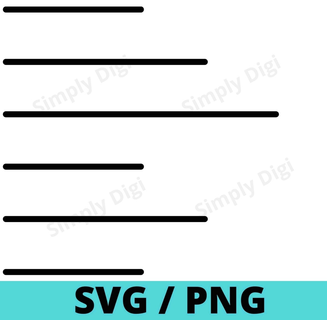 Lines Side Wide Thick Note Horizontal Stroke Stripe Pattern SVG PNG ...