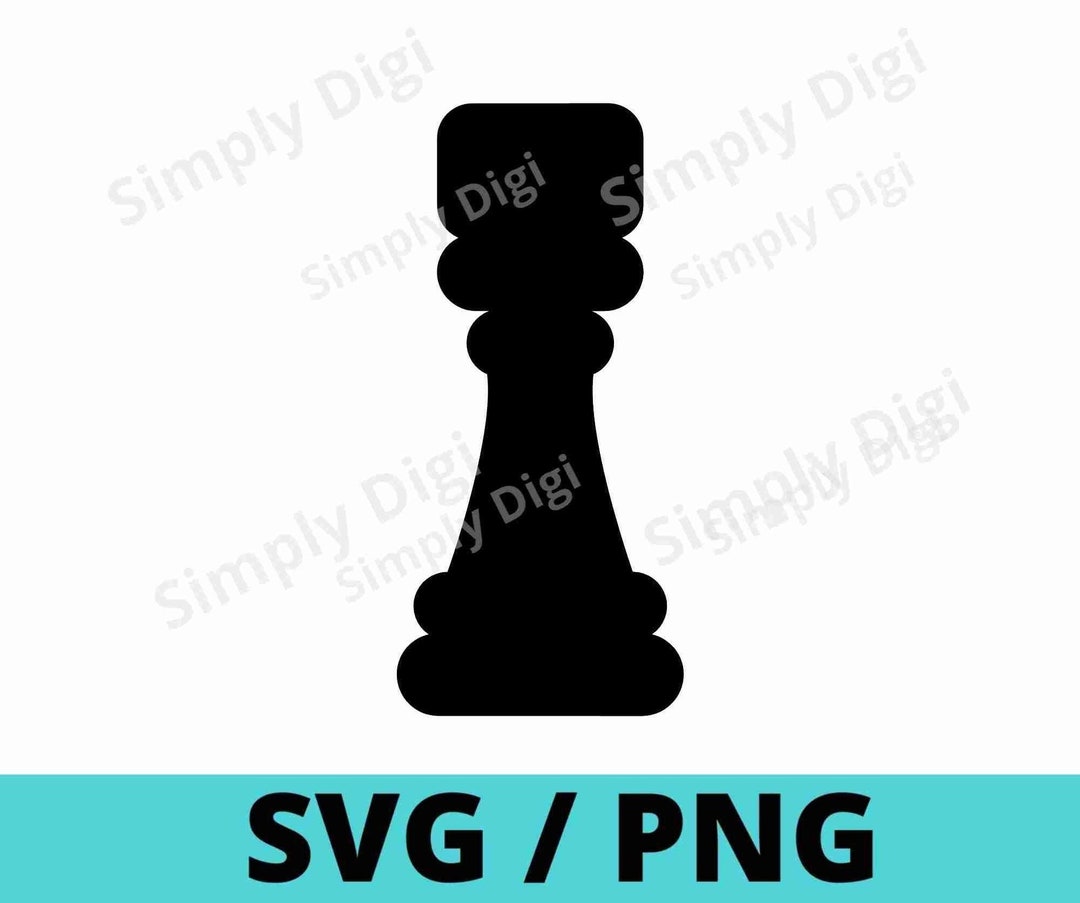 Chess Castle Piece Pieces Gameboard Game Pawn Shape SVG PNG Instant ...