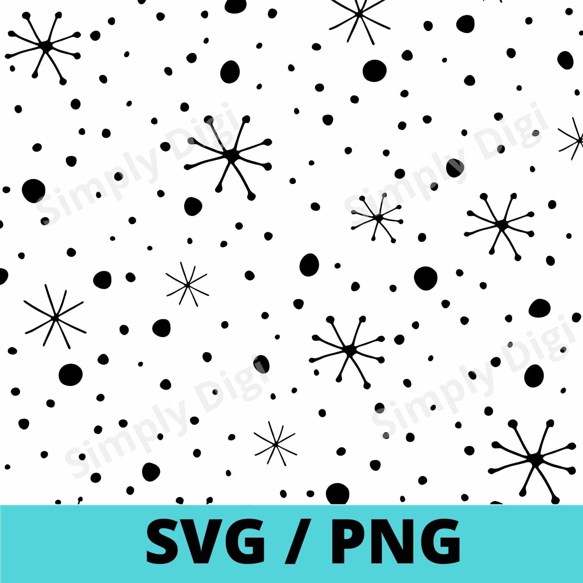 Dots and Stars sky dot starry Pattern SVG PNG Instant Digital | Etsy