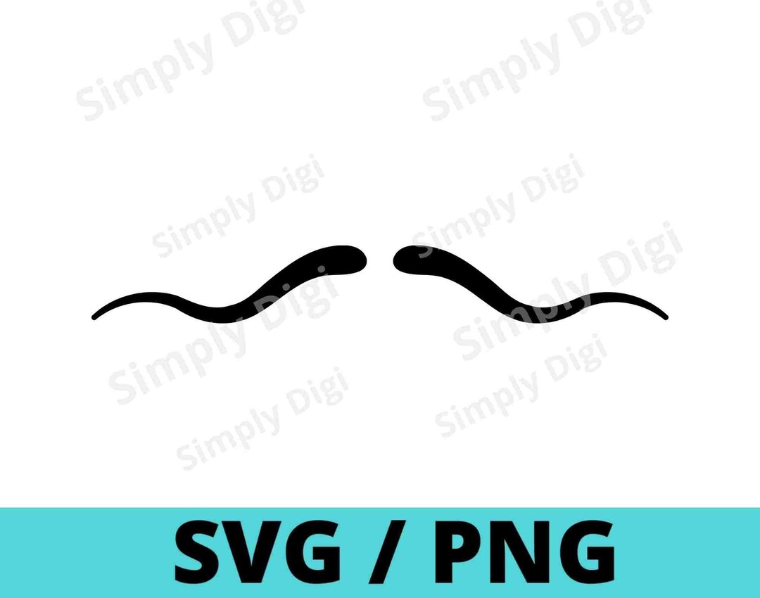 MOUSTACHE Thin Moustache SVG PNG Line Fashion Seamless Hair Facial ...