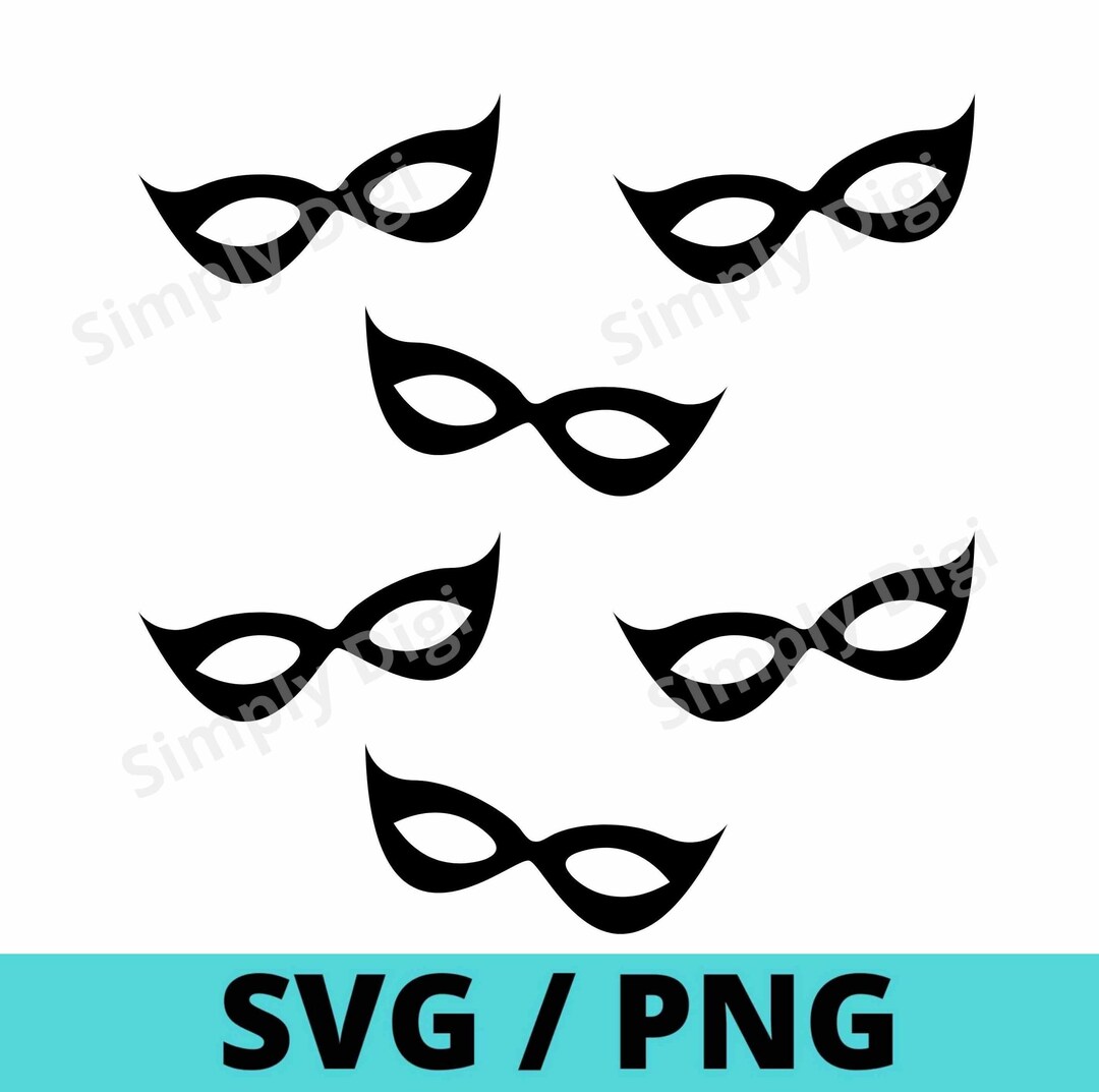 MASQUERADE Mask SVG PNG Zoro Oval Veil Fancy Dress Party Pattern ...