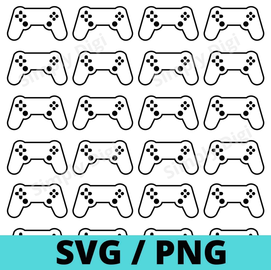 Hollow Outline Gaming Outline Gamer Handheld Games Video Game Party ...