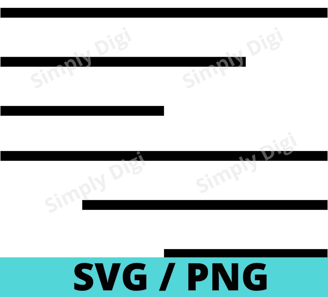 Lines Long Wide Thick Horizontal Stroke Stripe Pattern SVG PNG Instant ...