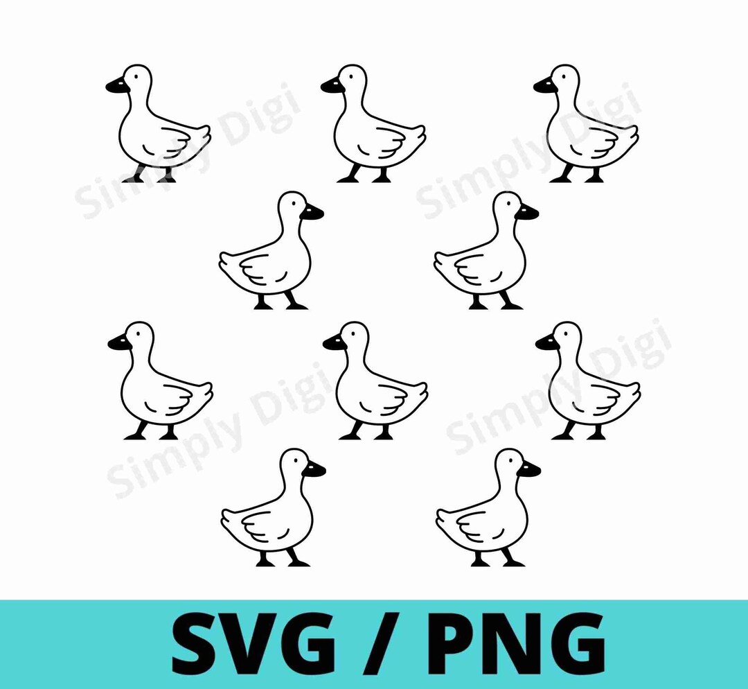 Farm Animal Duck Cute Ducks Quack Bird Animals Animal SVG PNG Digital ...