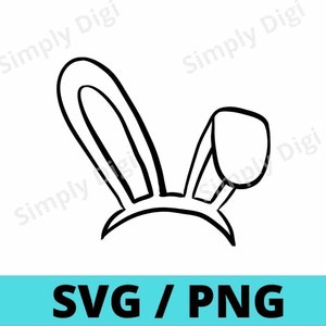 Rabbit SVG PNG Ears Ear Easter Bunny Ear Holiday Animal Shape Headband ...
