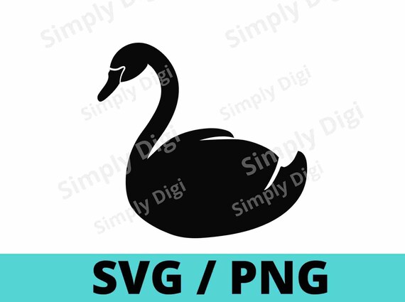 Swan Shape SVG PNG Shapes Stencil Birds Bird Swans Silhouette - Etsy
