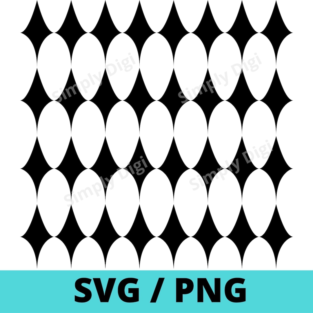 Vertical Diamond Round Print Pattern SVG PNG Instant Digital Background ...