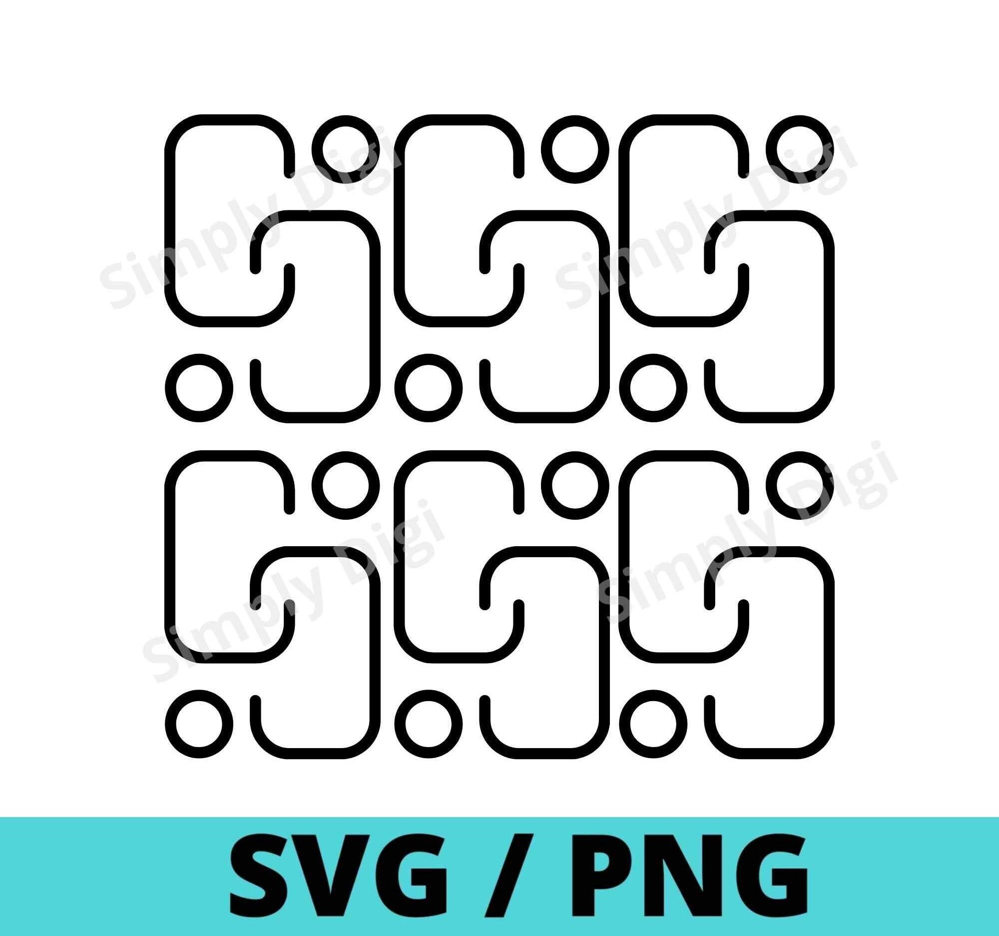 Curved Lines Dot Circle SVG PNG Squiggle Alphabet Letter Line | Etsy