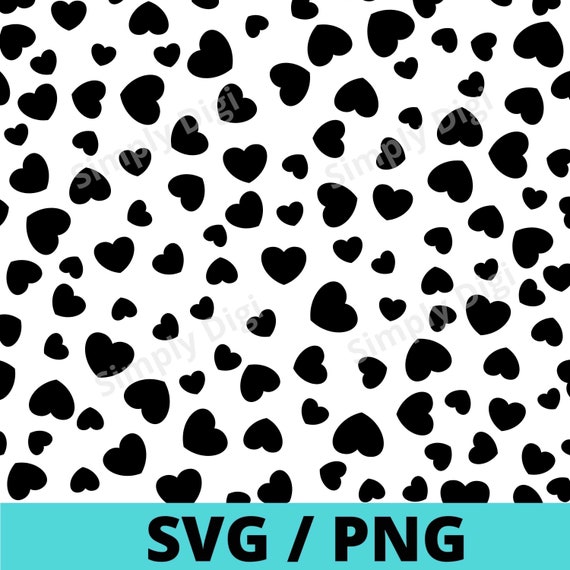 Love Heart Hearts Pattern SVG PNG Instant Digital DIY | Etsy UK