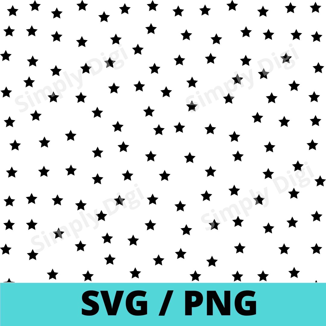 Sky Pattern Starry Skys Stars SVG PNG Instant Digital Background File ...