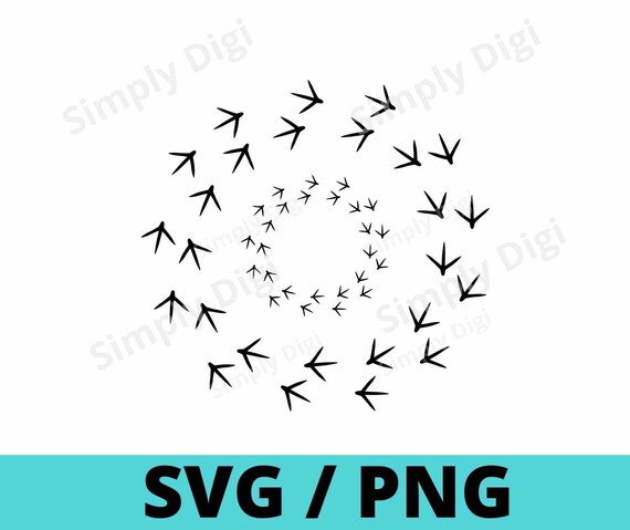 Chicken Feet Animal CIRCLE Foot Print Farm Hen Hens Rooster - Etsy