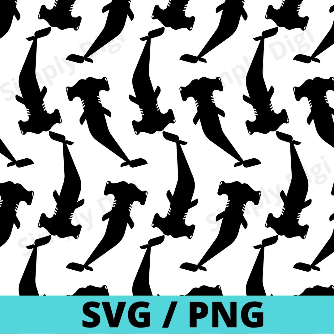 Shark Swim Fishing Shape Scales Hammerhead Tale Pattern SVG PNG Instant ...