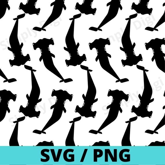 Shark Swim Fishing Shape Scales Hammerhead Tale Pattern SVG | Etsy