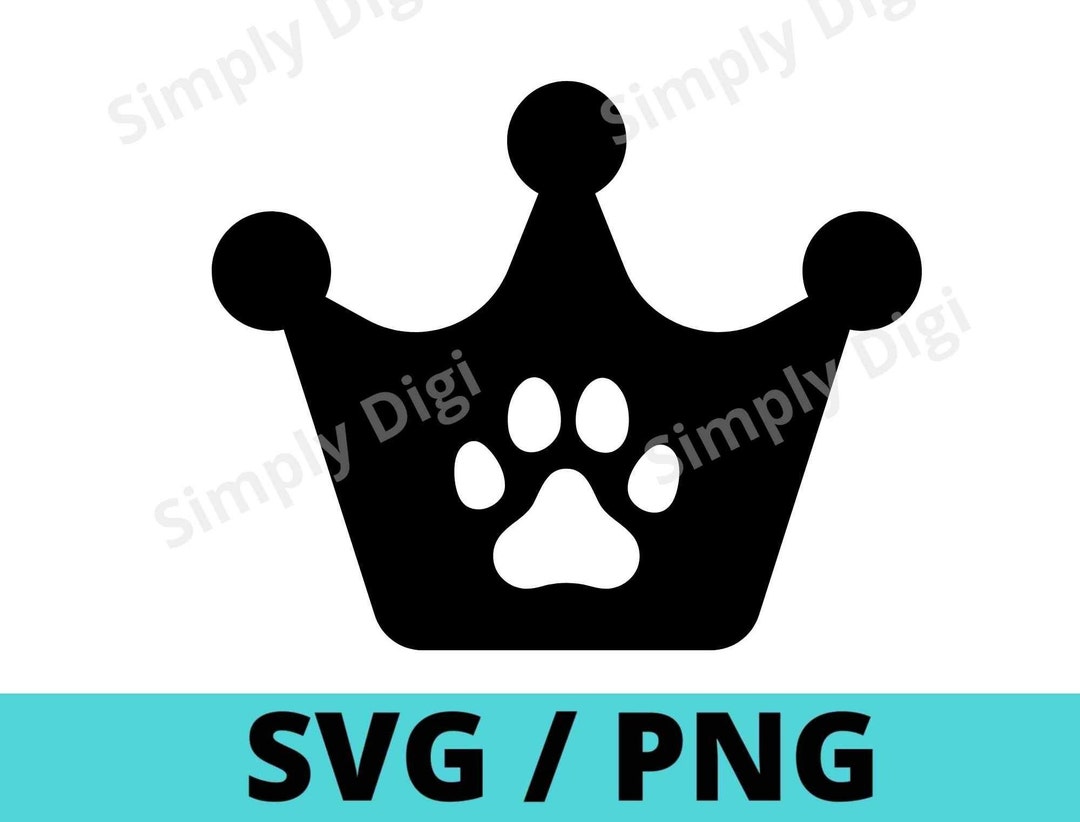Paw Crown SVG PNG Paws Print Prints Clip Art Pet Dog Animal Printable ...