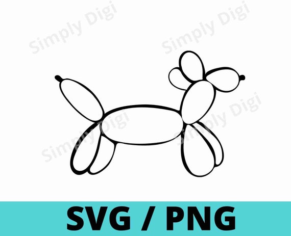 Balloon Dog Shape Outline Cut File Dogs Cartoon Balloons - Etsy