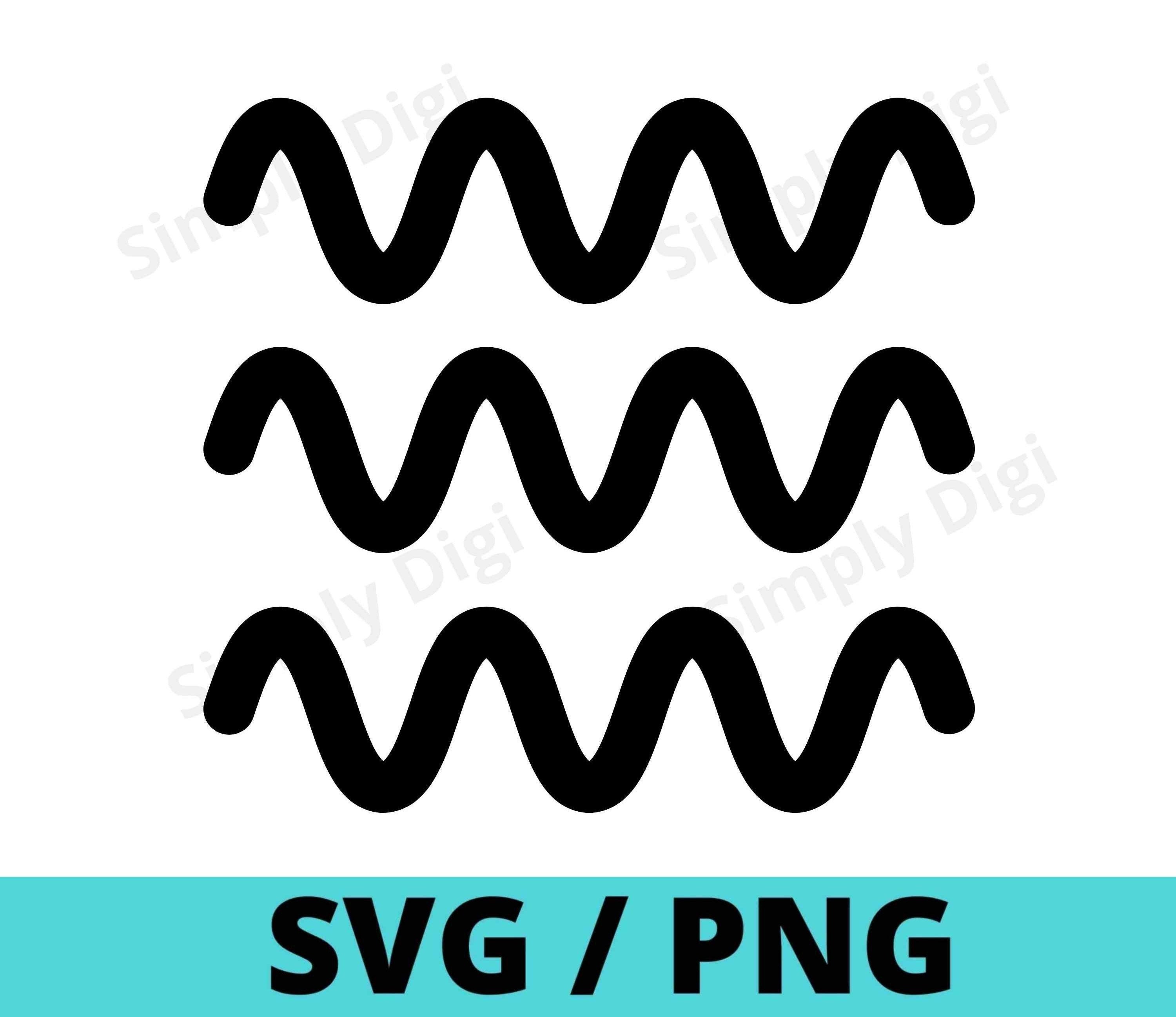 Digital Drawing & Illustration Squiggle wavy lines 50 svg bundle Line ...