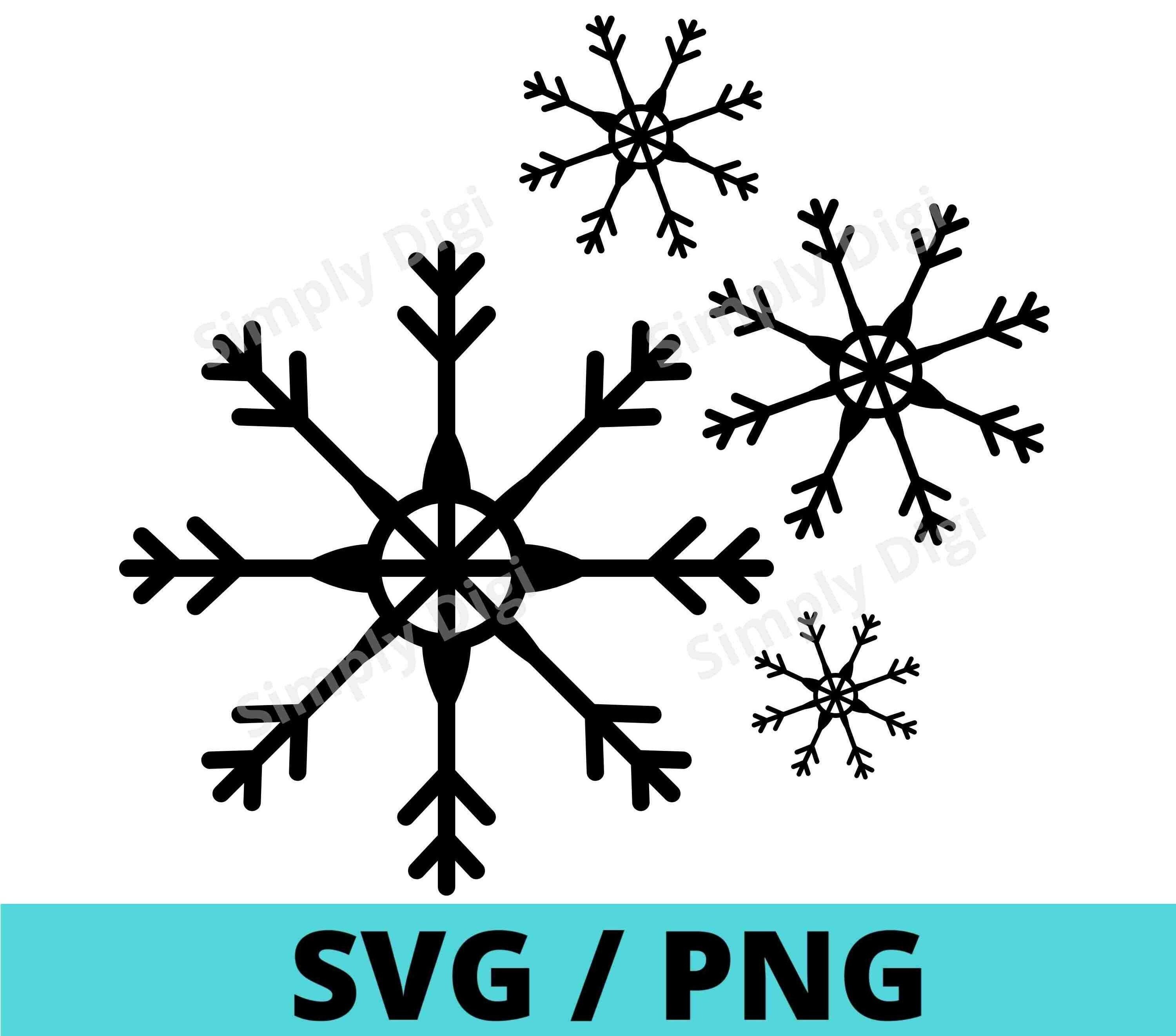 Large Snowflakes Ice Flake Frozen Shape Snow Print Pattern SVG - Etsy