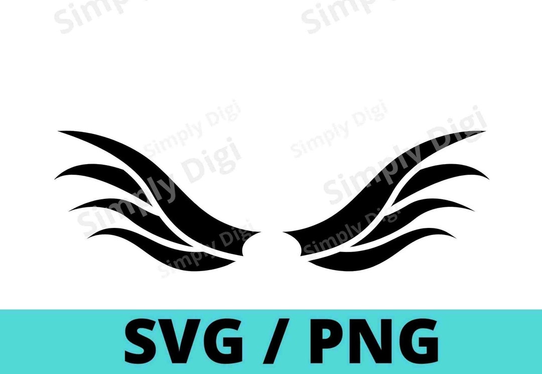 Wings Angel Lines Wing Shape Shapes Flying Heaven Angels Spirit SVG PNG ...