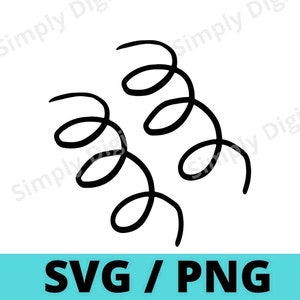 Spring Scribbles Wiggle Squiggle Party Streamer Birthday Pattern SVG ...
