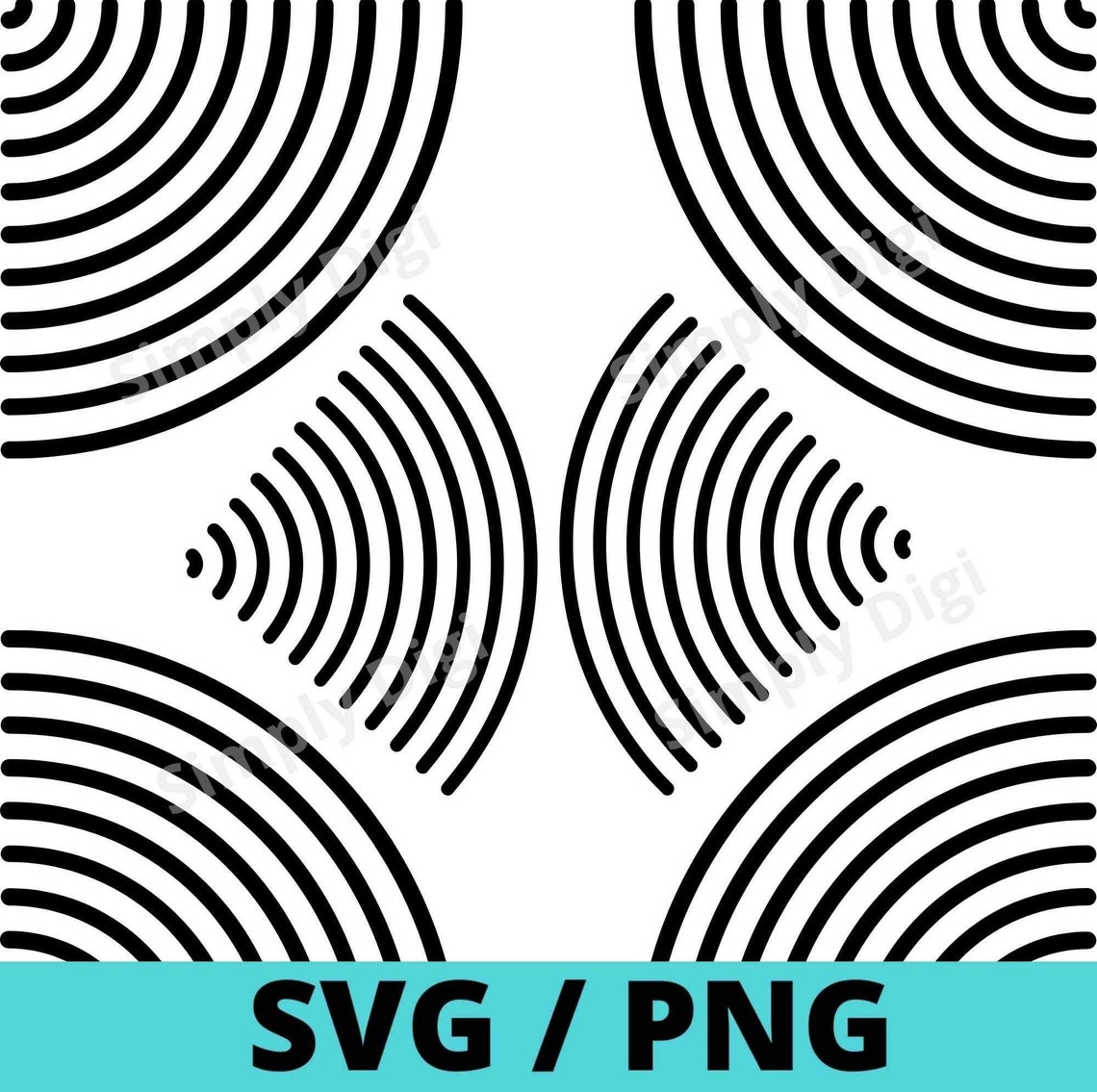 Lines Line Curve Round Frame Corner SVG PNG Instant Digital - Etsy