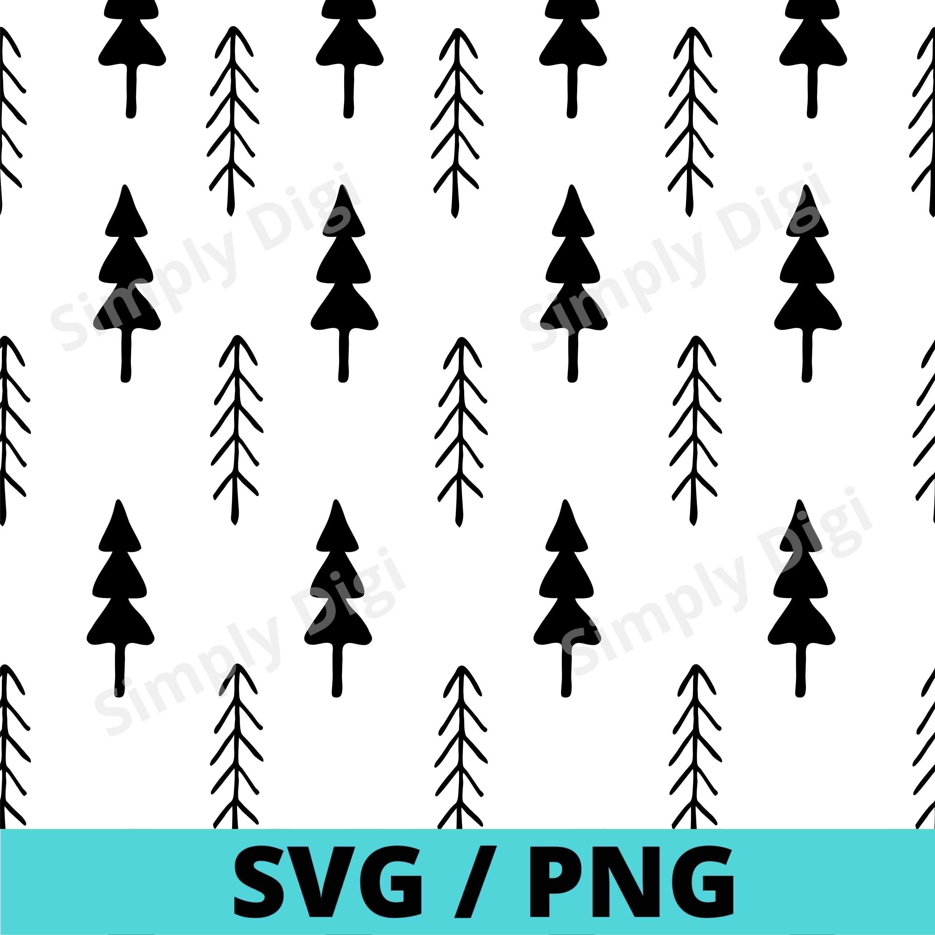 Trees Arrow Leaf Fall Leaves Christmas Pattern SVG PNG Digital - Etsy UK