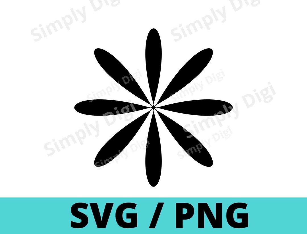 Floral Daisy Petals Flower SHAPE Shapes Stencil SVG PNG Digital ...