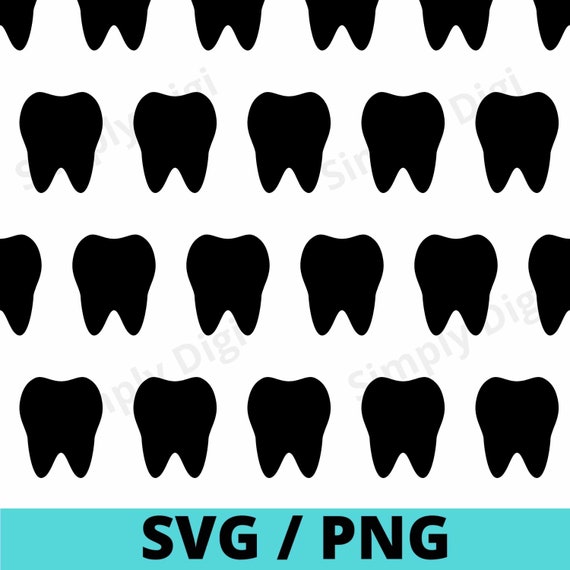 TOOTH Teeth Dentist Human Animal Pattern SVG PNG Instant | Etsy
