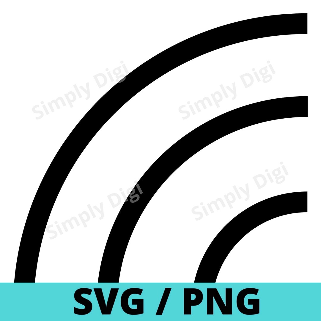 Arch Arched Curve Lines Line Round Rainbow Side Pattern SVG PNG Instant ...