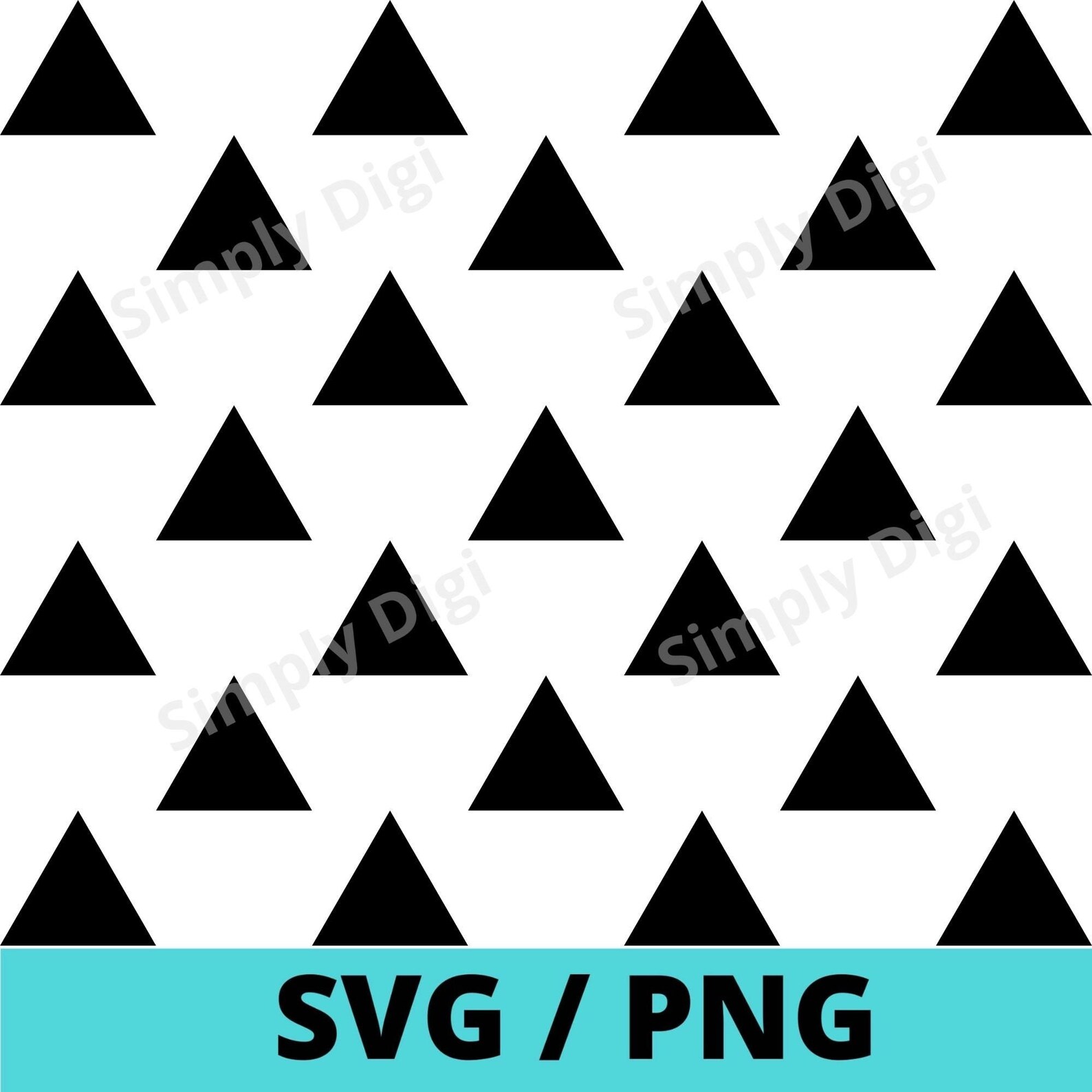 Triangles Triangle Zigzag Shape Print Pattern SVG PNG Instant | Etsy