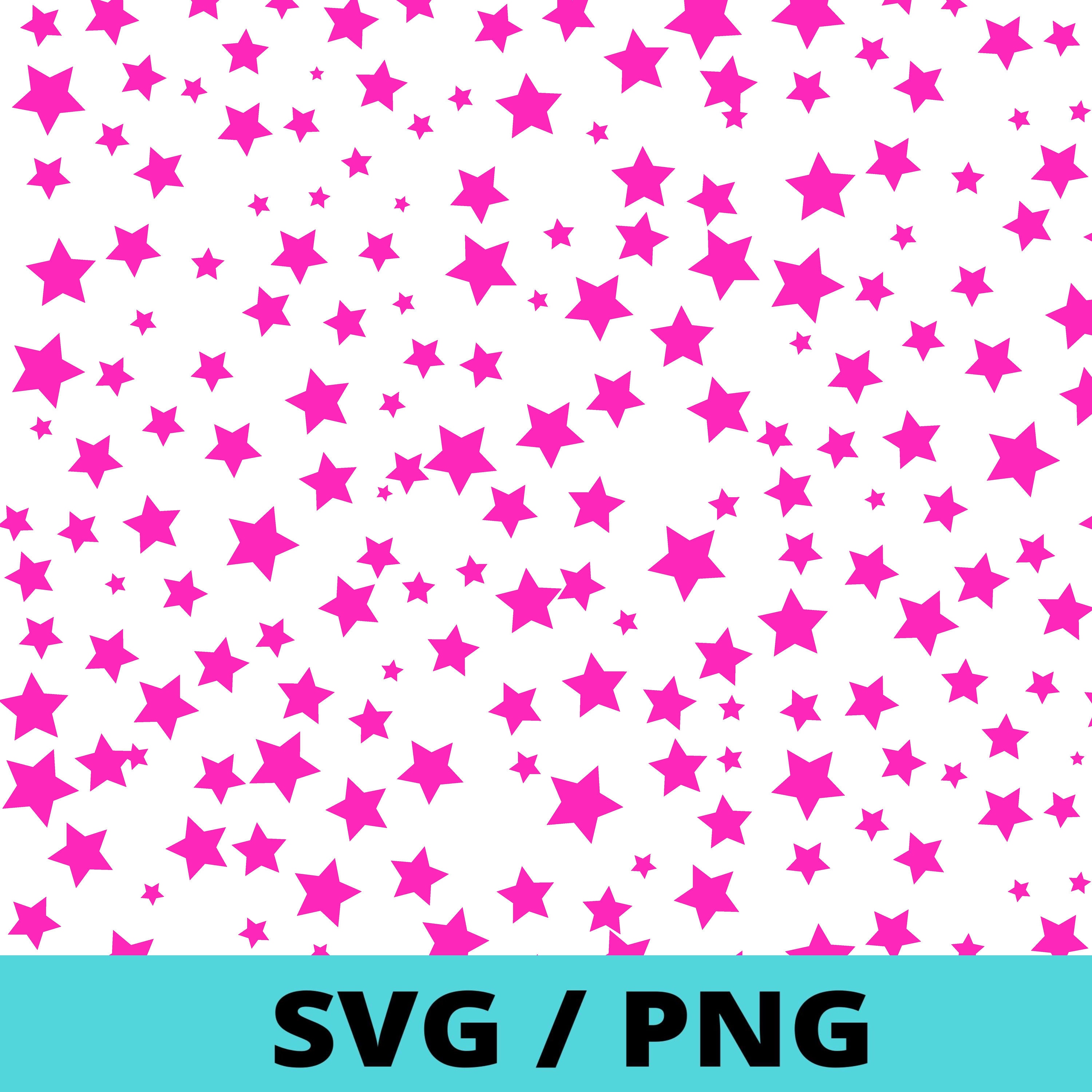 Pink Starry Sky Stars Pattern SVG PNG Instant Digital | Etsy