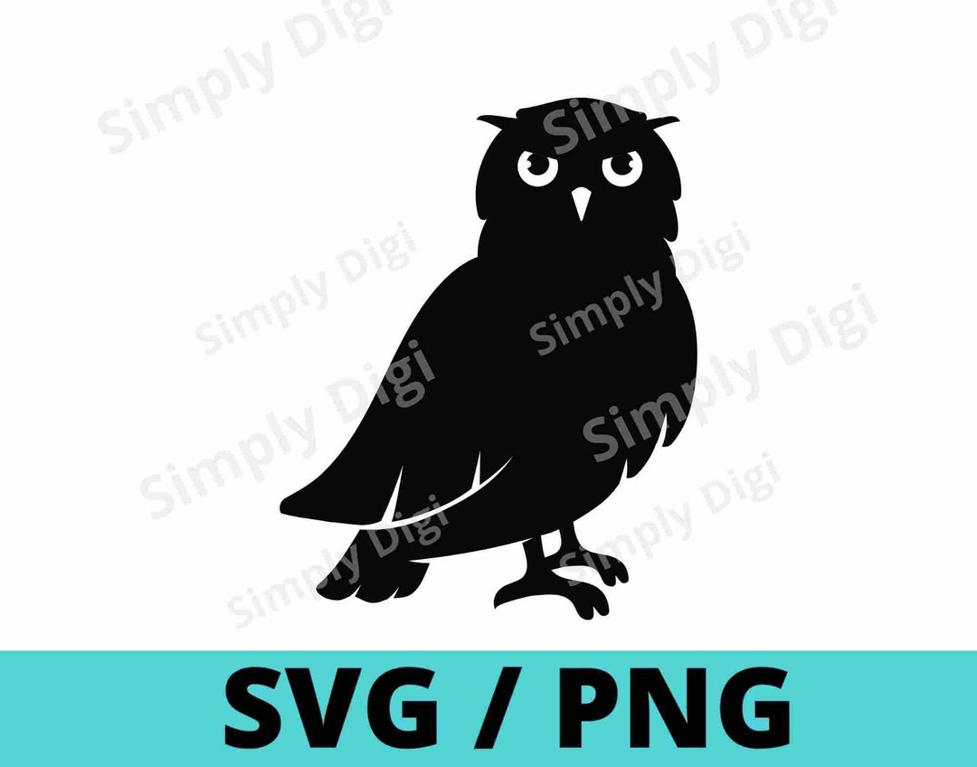Owl SVG PNG Halloween Hoot Animal Night Bird Sitting Owls Wings Wing ...