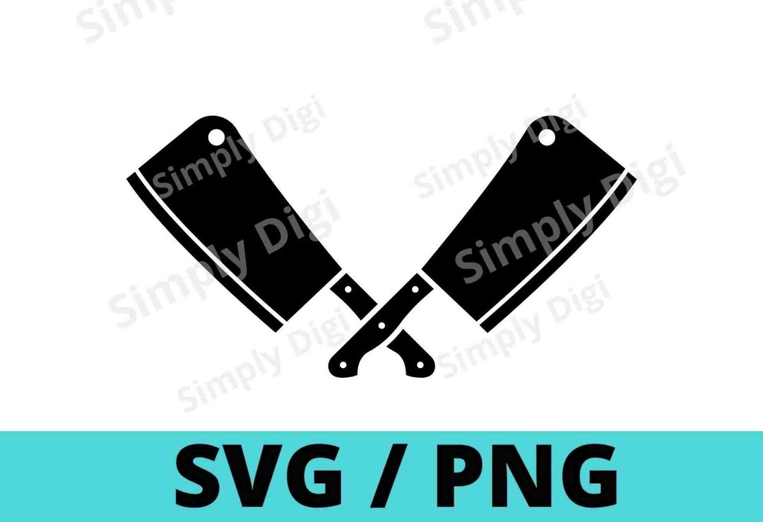 Kitchen Knives Knife Meat Cleaver SVG PNG Butcher Clip Art Shape Shapes ...