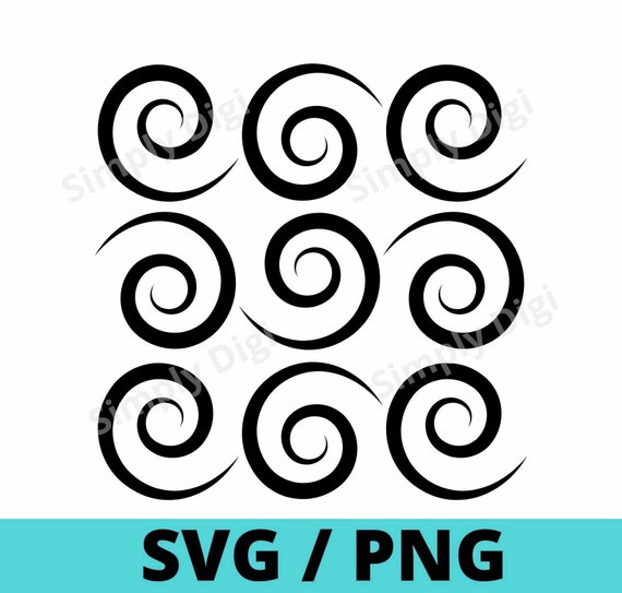 Swirl Circle Swirly Line Curved Round Wiggle Squiggle Party | Etsy