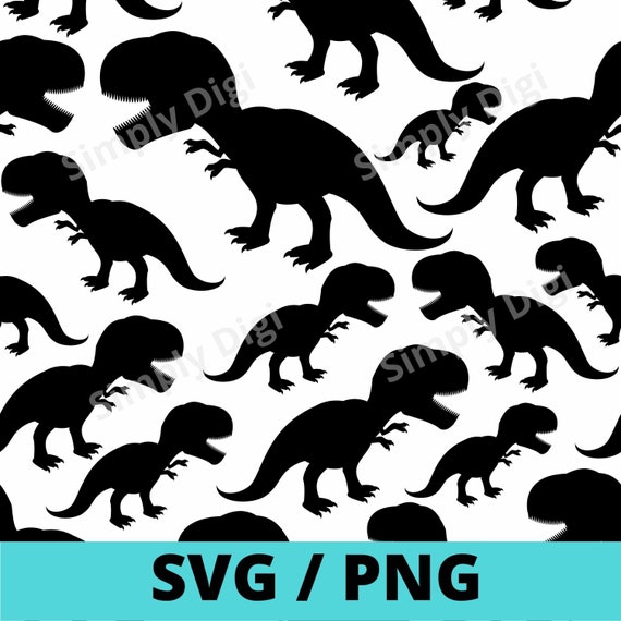 DINOSAUR t-rex Dino dinosaurs pattern SVG PNG Instant Digital | Etsy