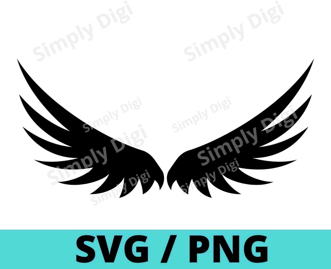Wings Angel Wing Line Shape Shapes Flying Heaven Angels Spirit SVG PNG ...