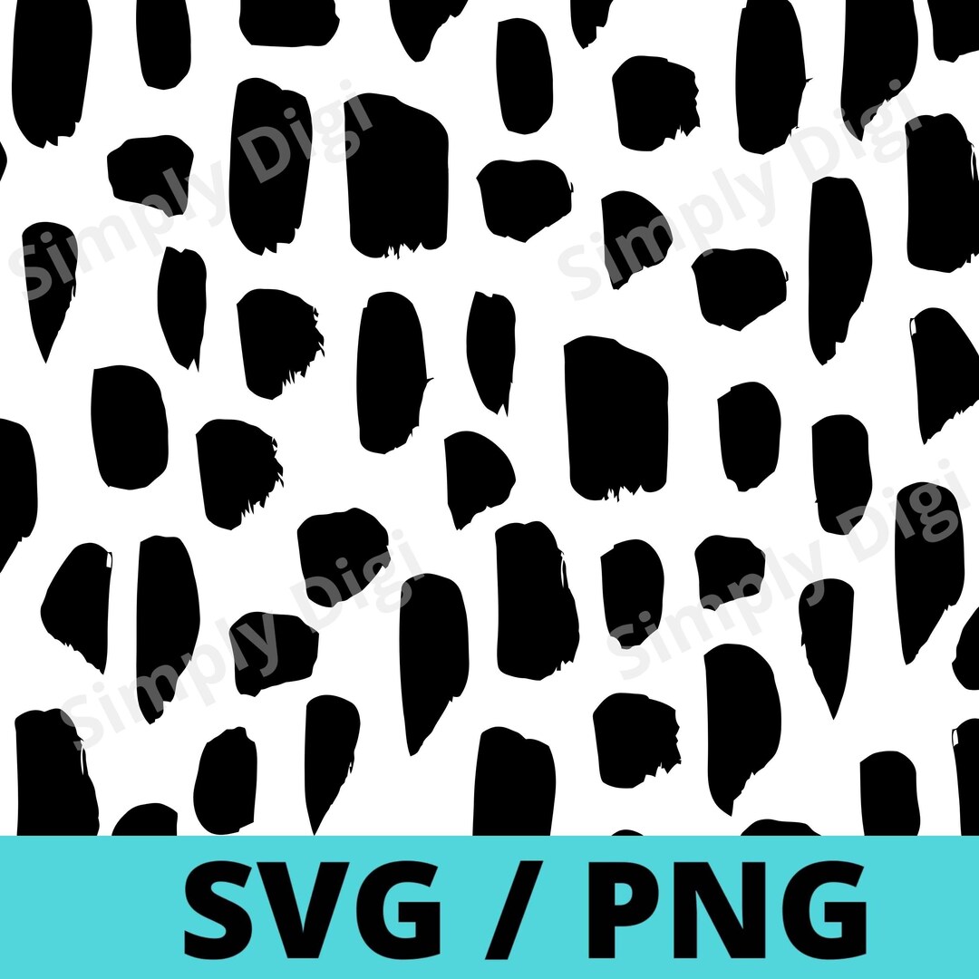 GIRAFFE Animal Spot Brush Strokes SVG PNG Pattern Instant Digital ...