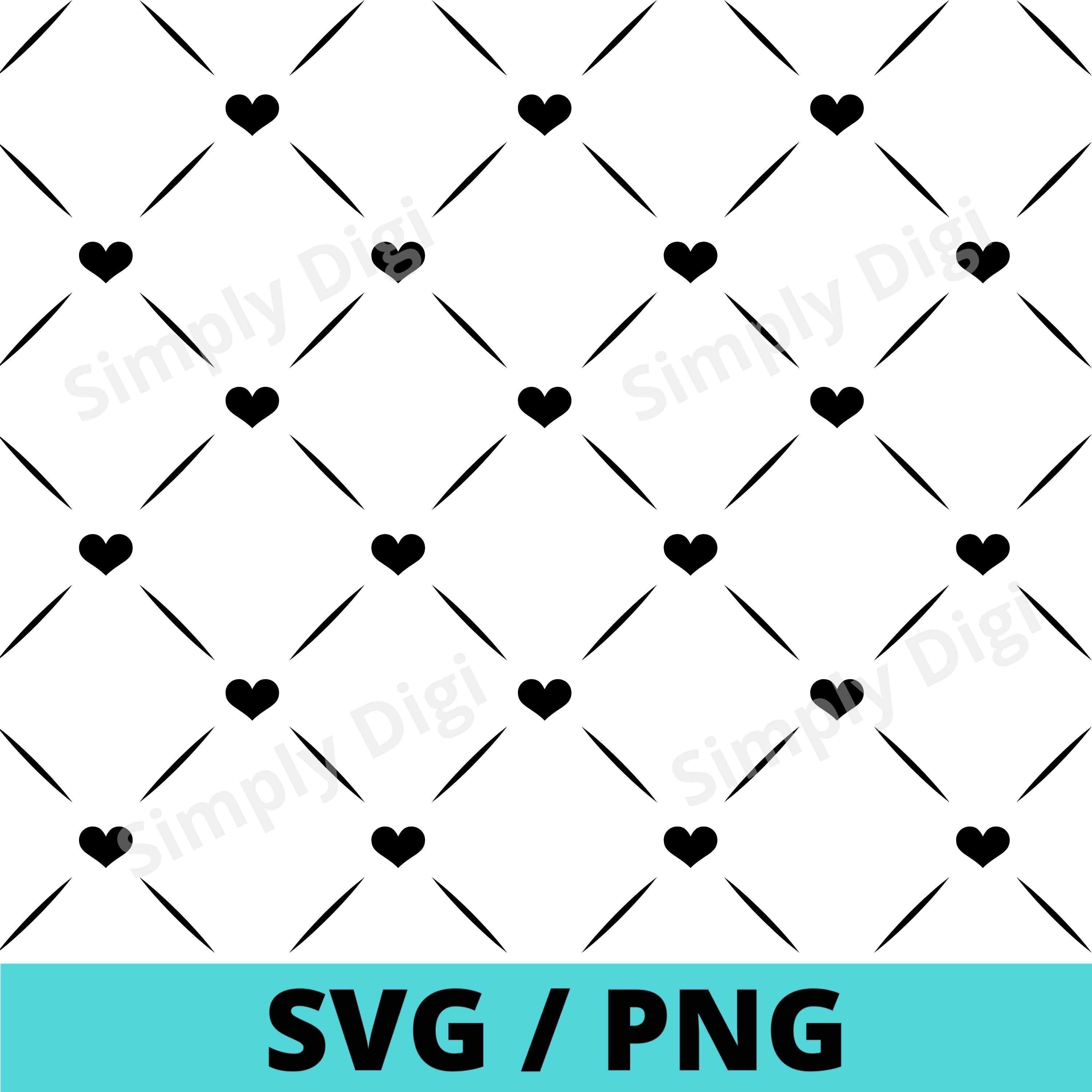 Love Line Heart Hearts Pattern SVG PNG Instant Digital DIY - Etsy