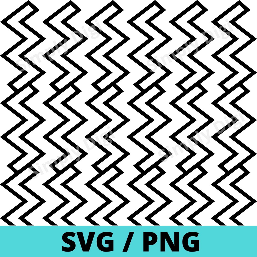 Lightning Zigzag Chevron Line 3D Rectangle Shape Print Pattern SVG PNG ...