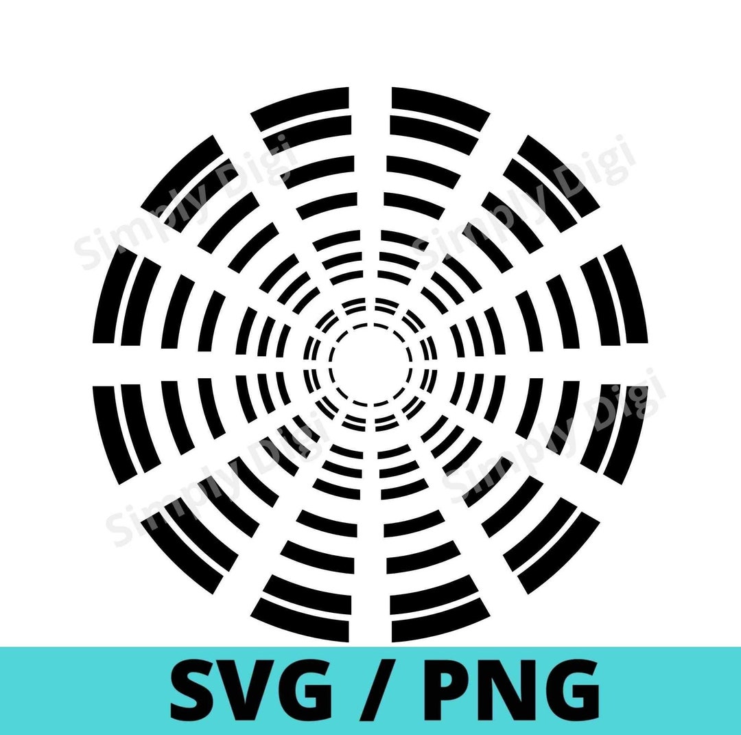 SPIRAL Line Abstract Burst Circle SVG PNG Round Firework Illusion ...